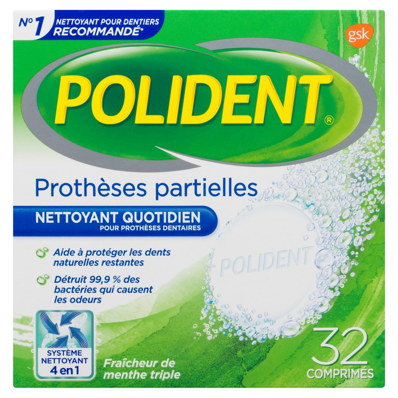 Polident Partials Daily Denture Cleanser 32 Tablets - Voilà Online ...
