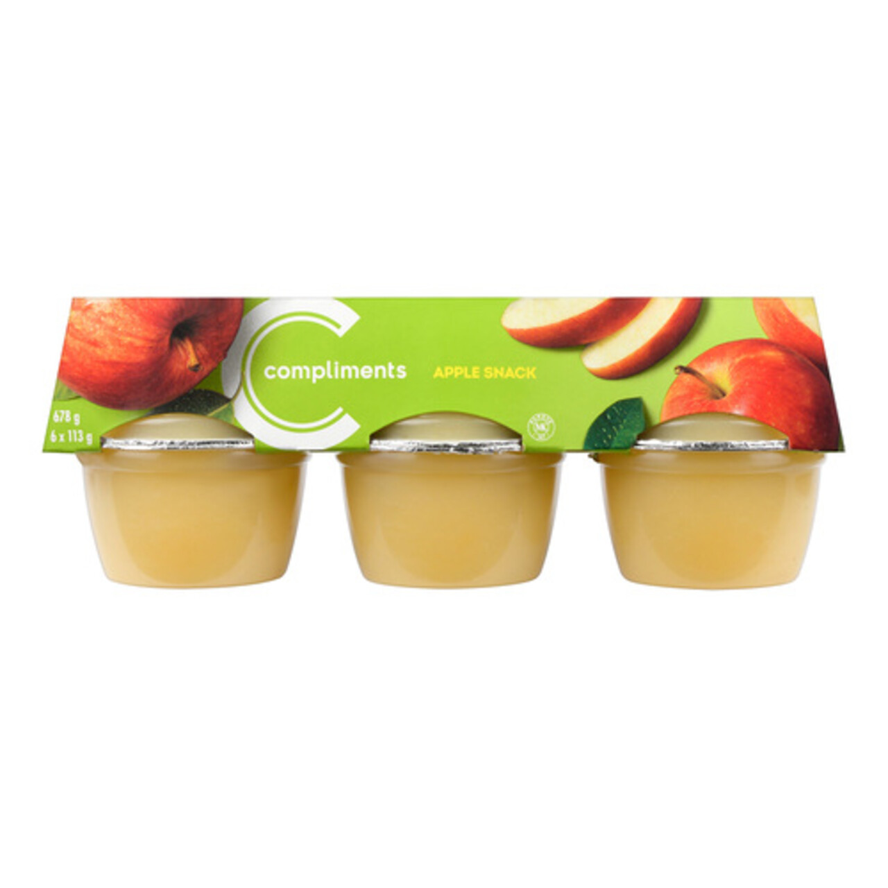 Compliments Apple Snack Sweetened 6 x 113 g - Voilà Online Groceries ...