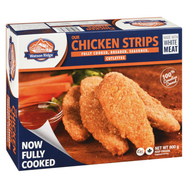 Watson Ridge Frozen Chicken Strips Breaded Fully Cooked 800 g - Voilà ...