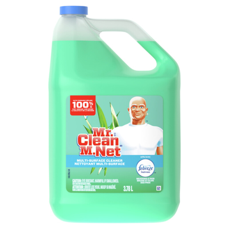 Mr. Clean Multi Surface Liquid Cleaner Febreze Meadow Rain 3.78 L ...