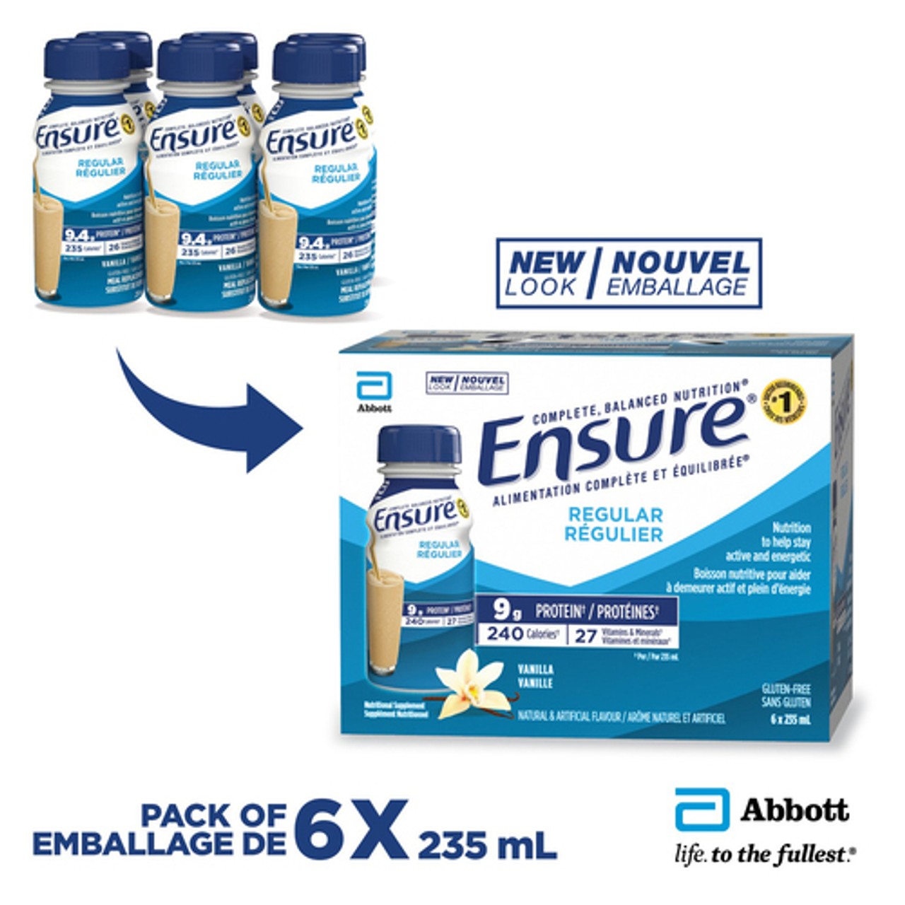 Ensure Regular Meal Replacement Vanilla 6 x 235 ml - Voilà Online ...