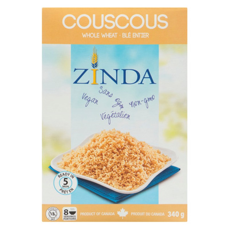 Zinda Couscous Whole Wheat 340 g - Voilà Online Groceries & Offers