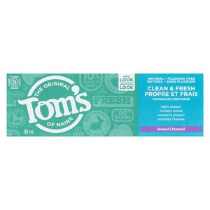 Tom's Of Maine Whitening Toothpaste Clean & Fresh Fennel 85 ml - Voilà ...