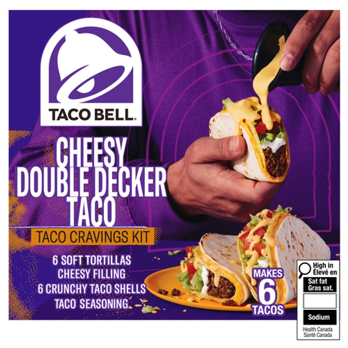 Taco Bell Taco Cravings Kit Cheesy Double Decker Taco 401 g - Voilà ...
