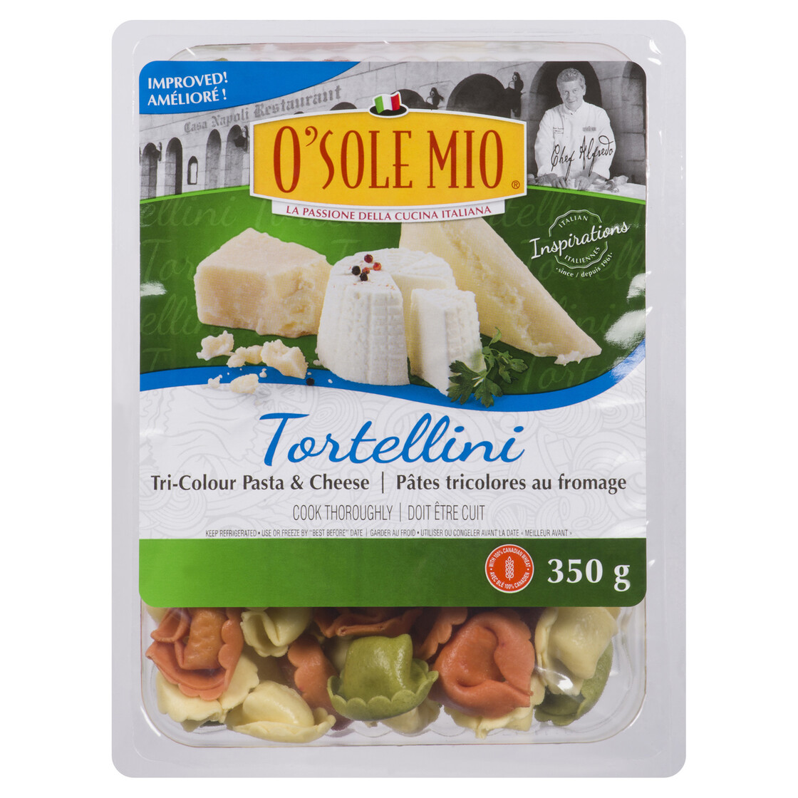 O'Sole Mio 3 Coloured Cheese Tortellini 350 g - Voilà Online Groceries ...