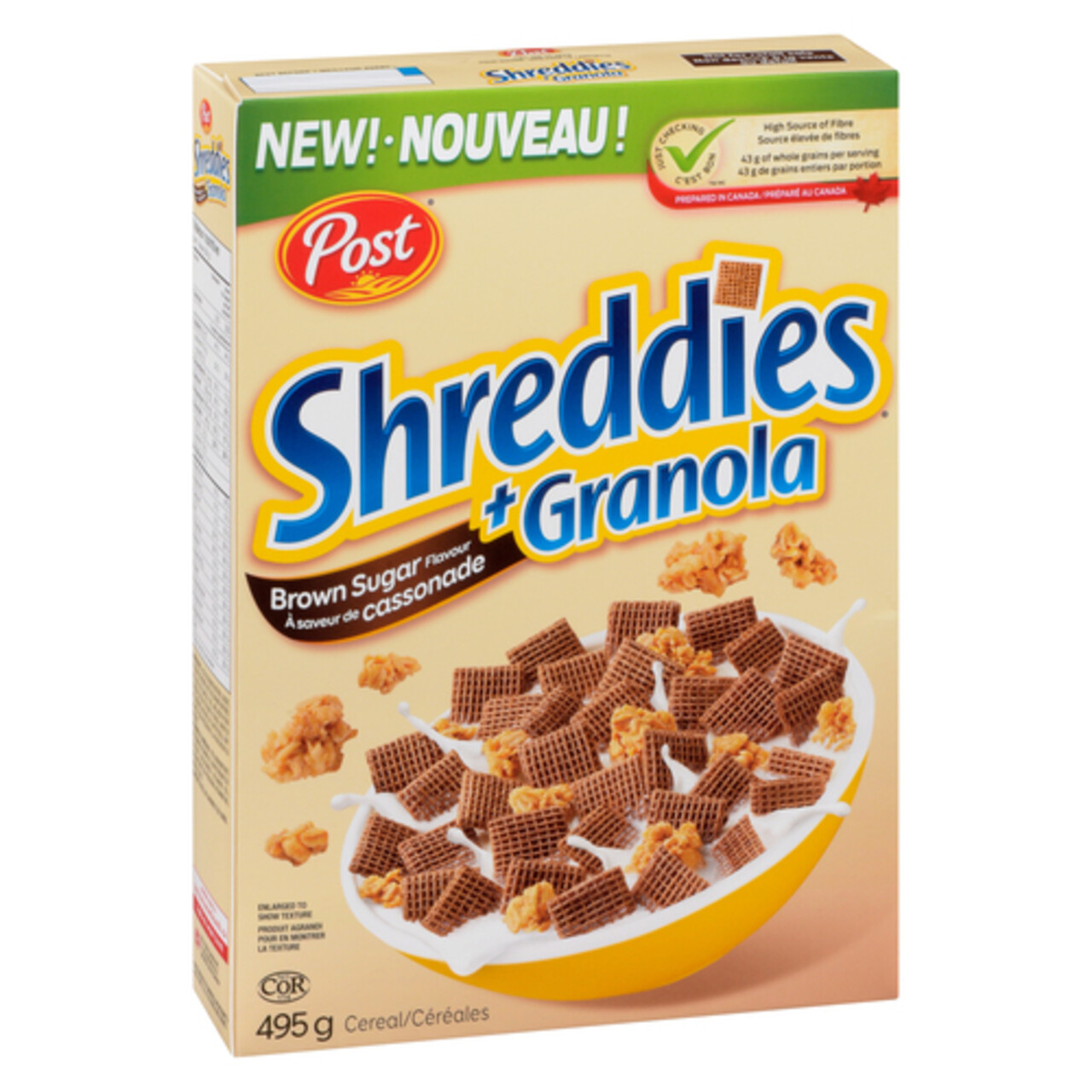 Post Shreddies Cereal Granola Brown Sugar 495 g - Voilà Online ...