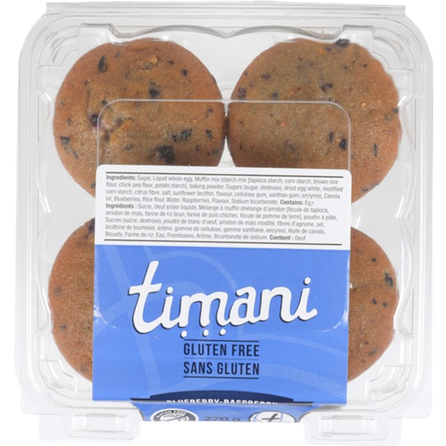 Timani Gluten-Free Muffins Blueberry-Raspberry 270 g - Voilà Online ...