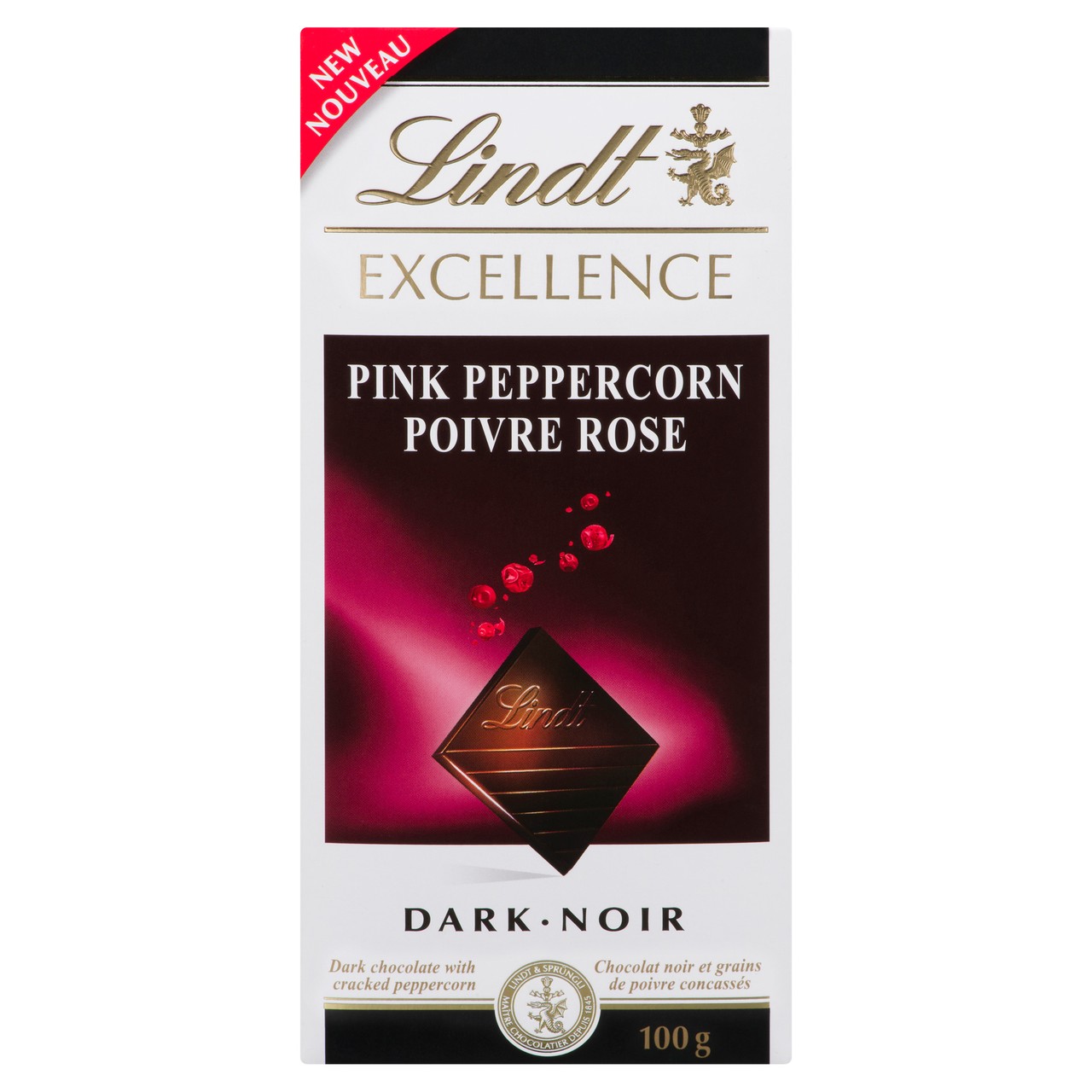 Lindt Excellence Pink Peppercorn Chocolate Dark 100 g - Voilà Online ...