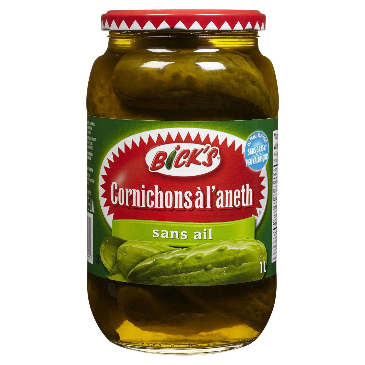 Bick's Dill Pickles No Garlic 1 L - Voilà Online Groceries & Offers