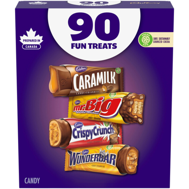 Cadbury Fun Treats Chocolate Assortment 90 Bars 1 kg - Voilà Online ...
