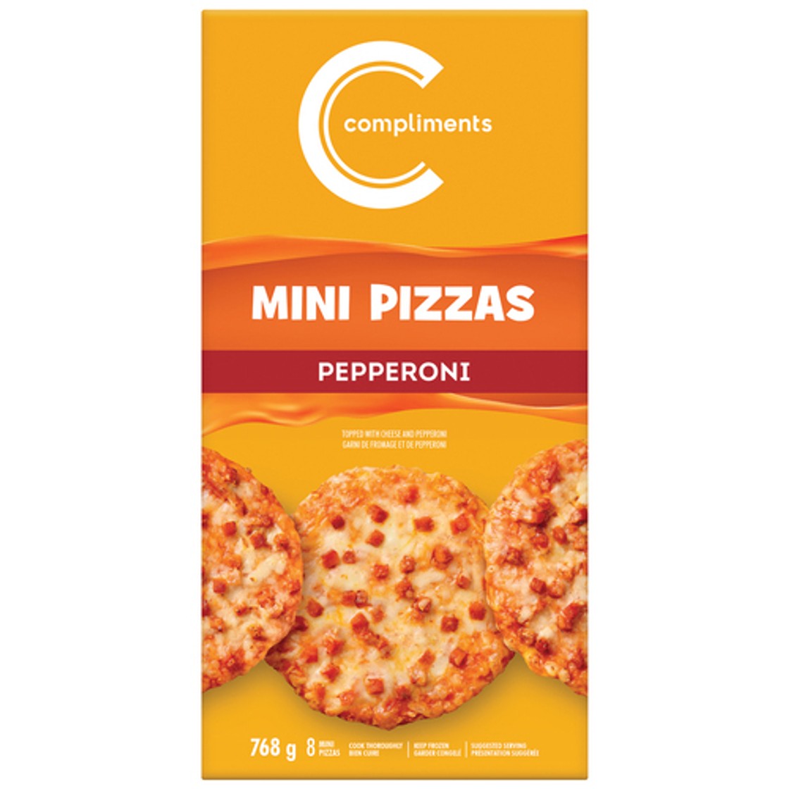 Compliments Frozen Mini Pizza Pepperoni 768 g - Voilà Online Groceries ...