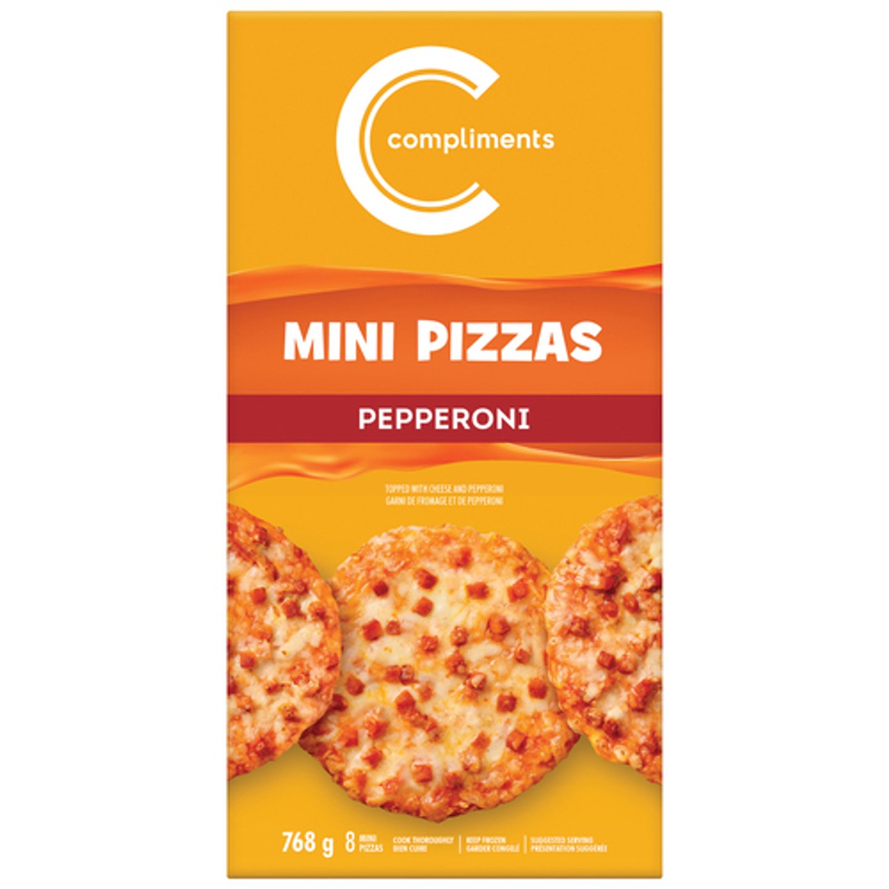 Compliments Frozen Mini Pizza Pepperoni 768 g - Voilà Online Groceries ...