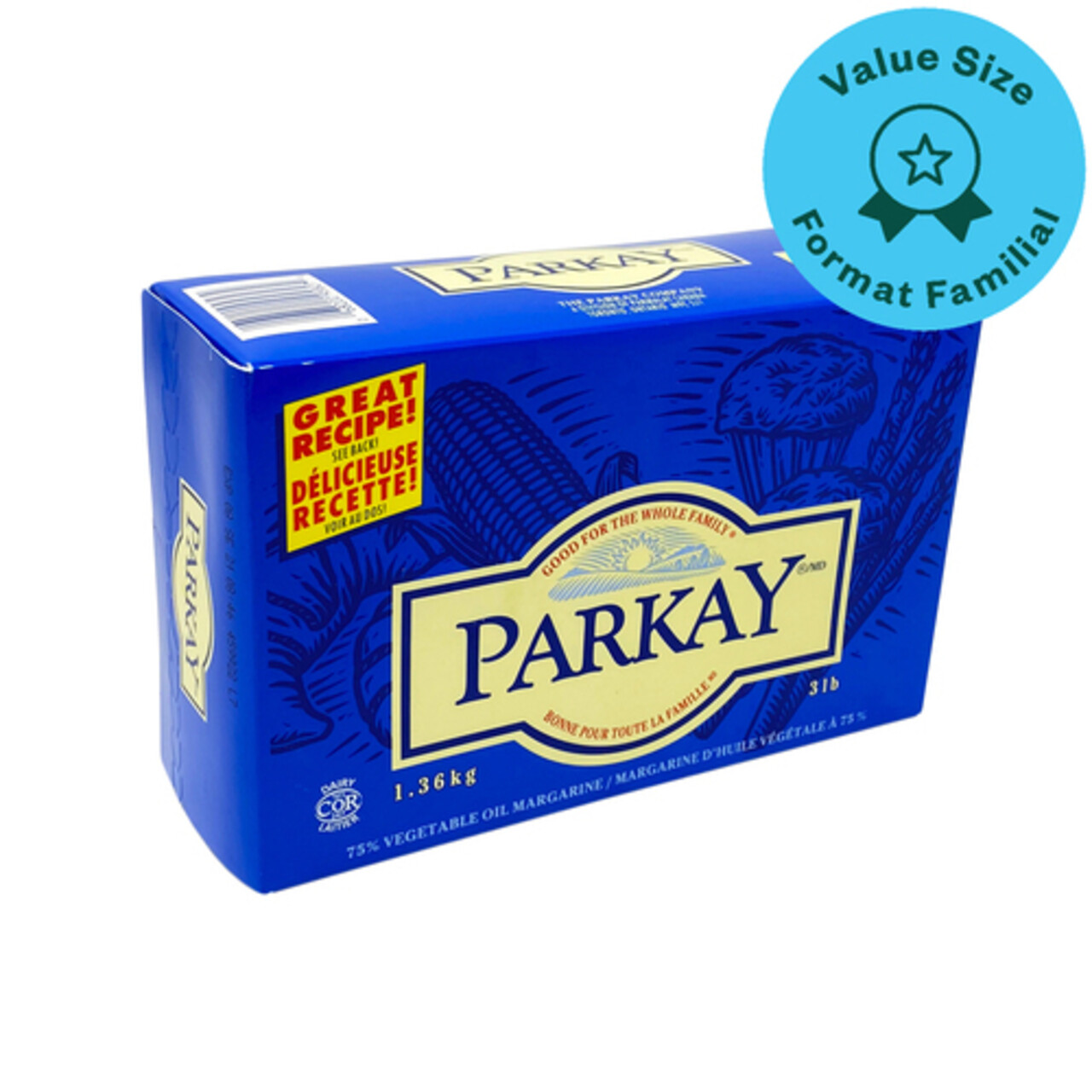 Parkay Margarine Quarters Value Size 1.36 kg - Voilà Online Groceries ...