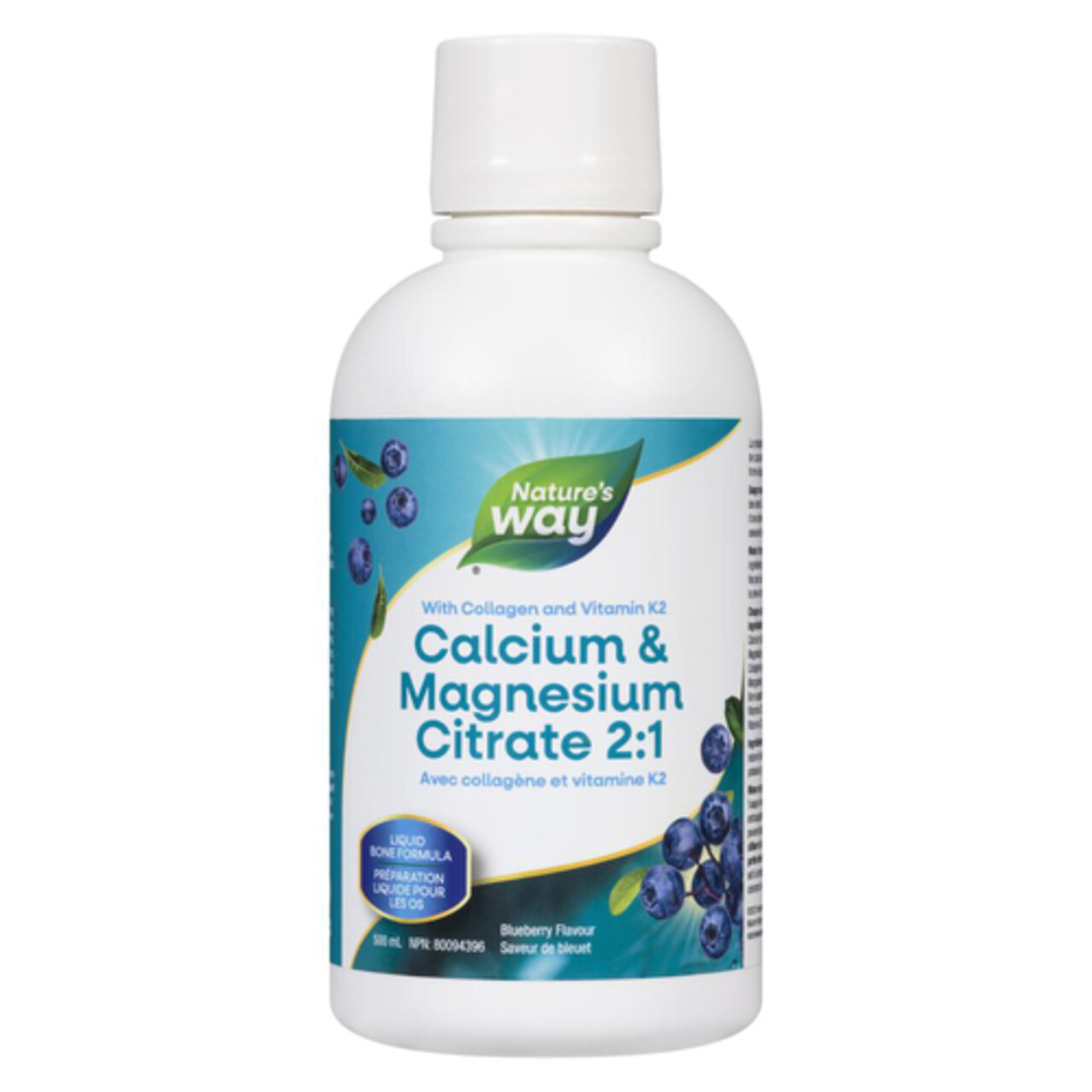 Nature's Way Liquid Calcium & Magnesium Citrate 2:1 Blueberry Flavour ...
