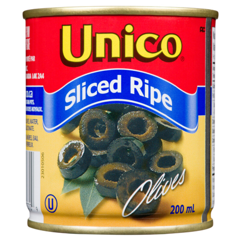 Unico Olives Sliced Ripe 200 ml - Voilà Online Groceries & Offers
