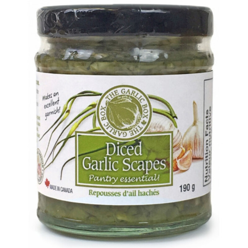 The Garlic Box Diced Garlic Scapes 190 g - Voilà Online Groceries & Offers