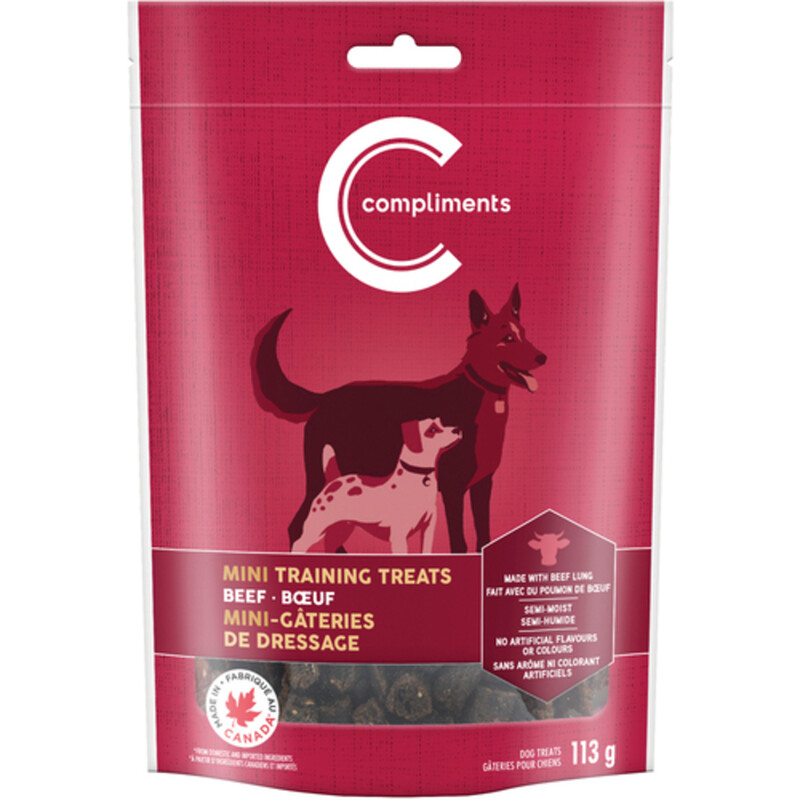 Compliments Beef Soft Training Dog Treats 113 g - Voilà Online ...