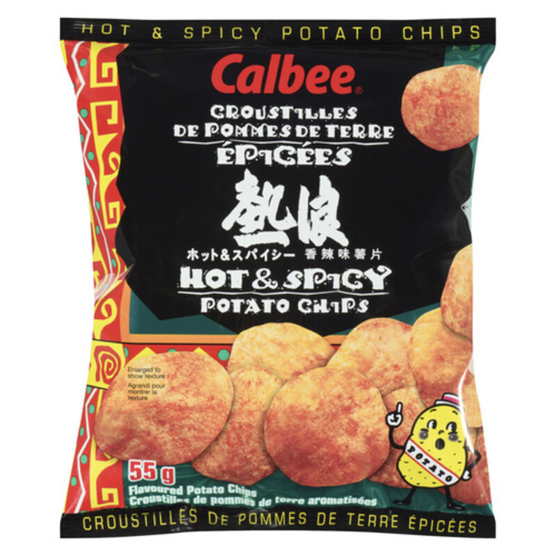 Calbee Potato Chips Hot & Spicy 55 g - Voilà Online Groceries & Offers