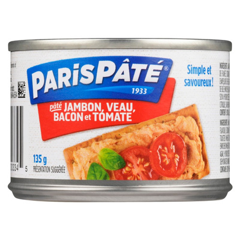 Paris Paté Meat Spread Tomato Veal Ham & Bacon 135 g - Voilà Online ...